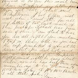 Letter - William Graham, to John Graham, Russell Creek, Victoria, 11 ...