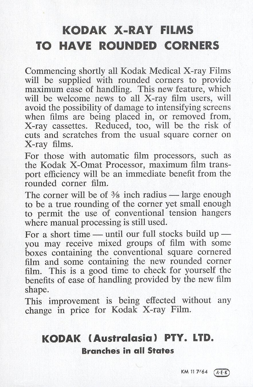 Publicity Flyer - Kodak (Australasia) Pty Ltd, 'Kodak X-Ray Film To ...