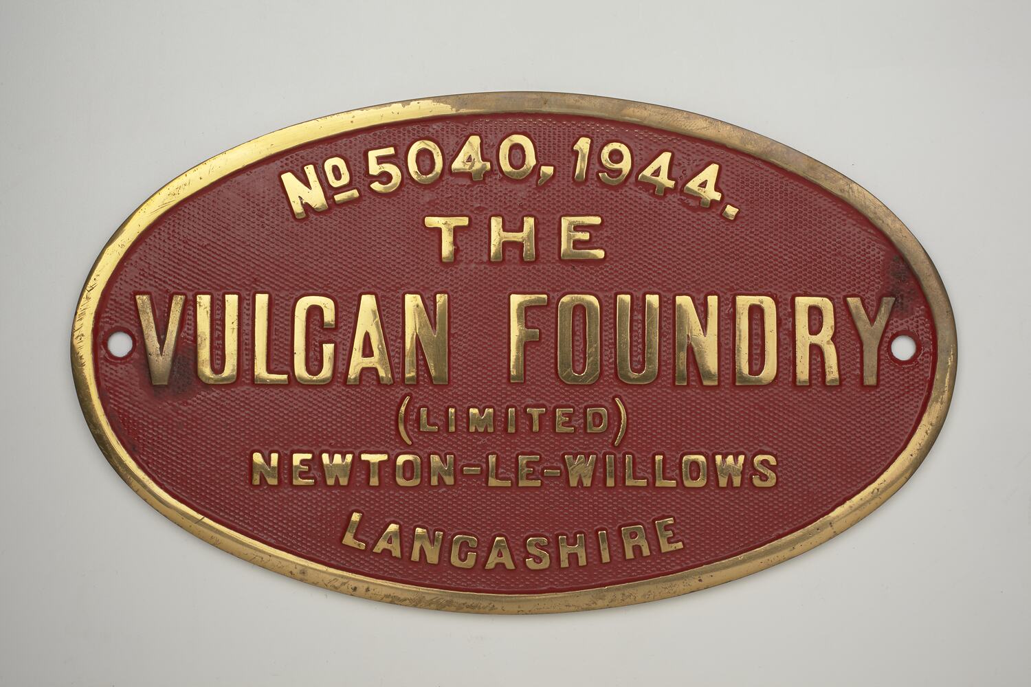 Locomotive Builders Plate - Vulcan Foundry, Newton-Le-Willows ...
