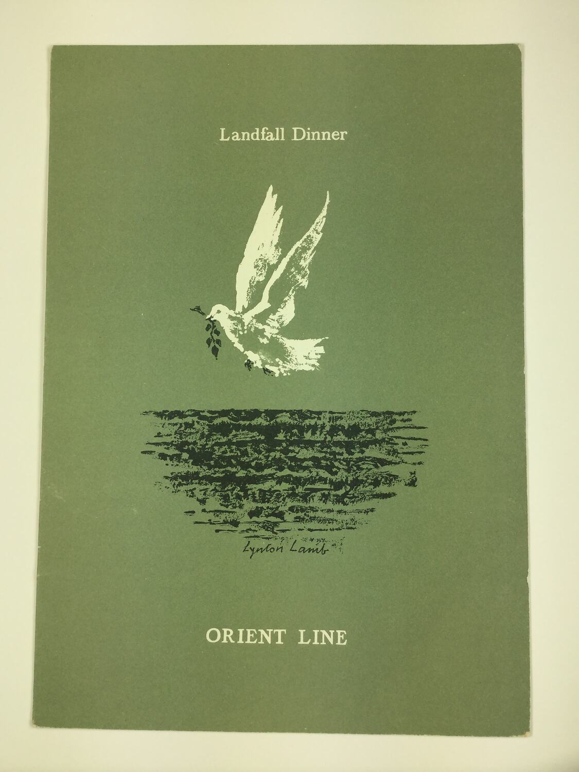 Menu - Landfall Dinner, Orient Line, SS Oronsay, 20 Mar 1959