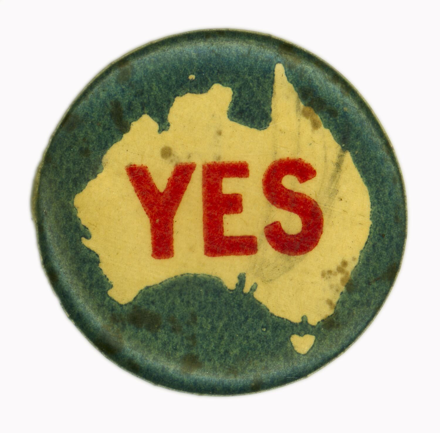 Badge - 'YES', Pro Conscription, World War I, 1916