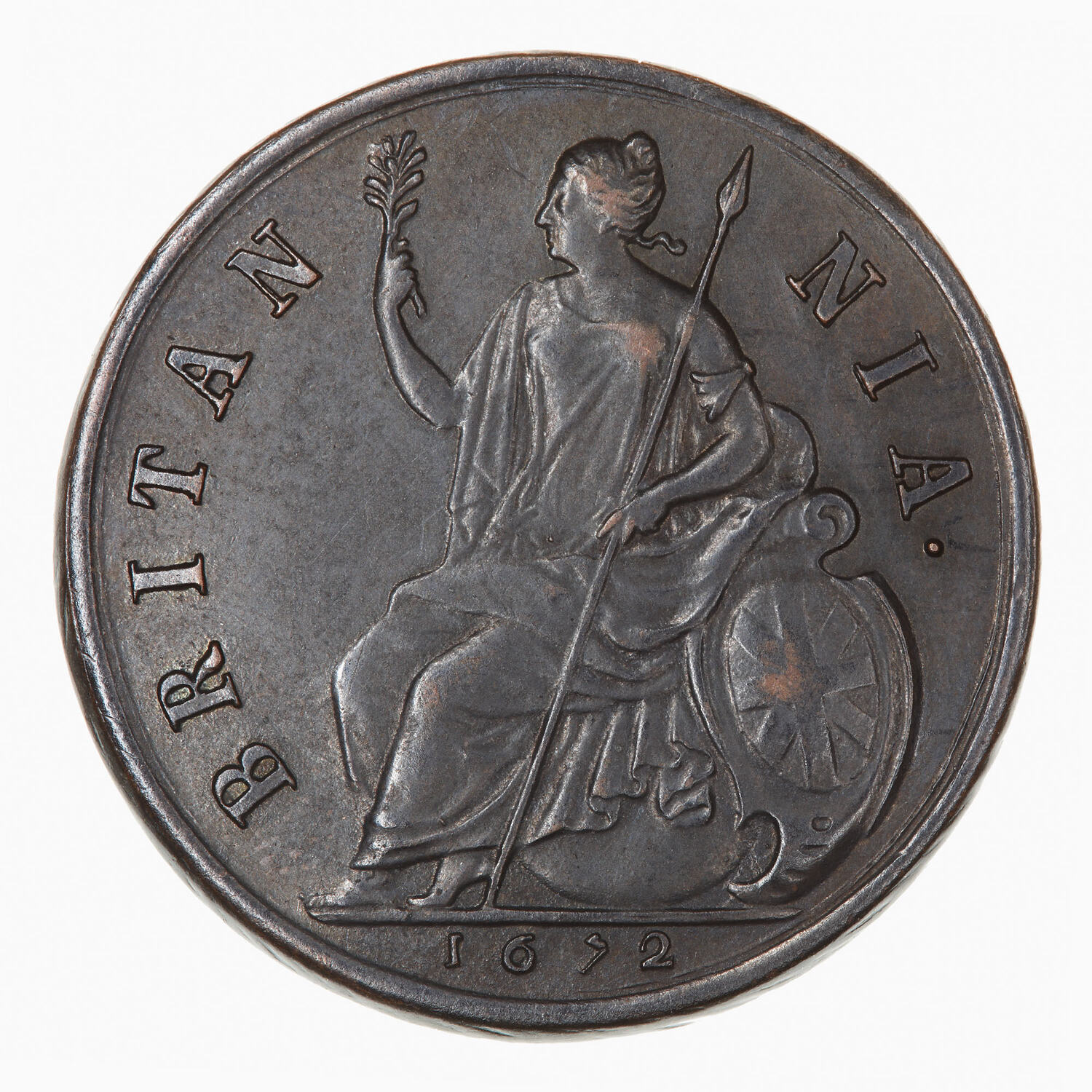 Coin - Halfpenny, Charles II, Great Britain, 1672