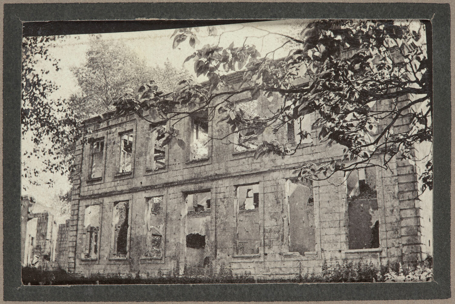 Photograph - Damaged Building, France, Sergeant John Lord, World War I ...