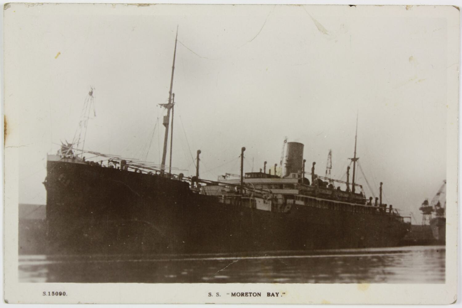 Postcard - 'SS Moreton Bay', England, 1920s