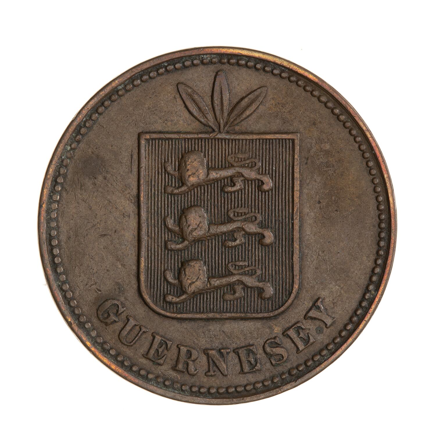 Coin - 4 Doubles, Guernsey, Channel Islands, 1868