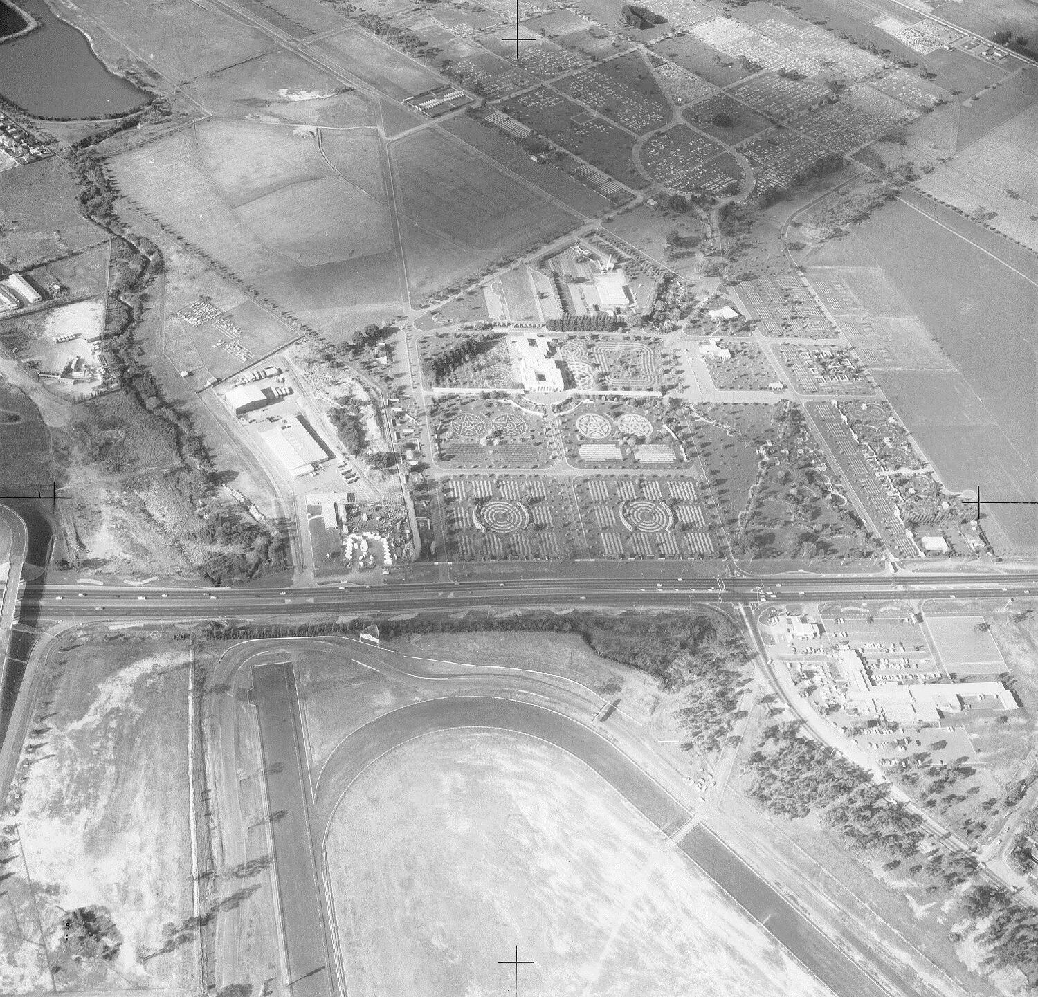 Negative - Aerial View of Springvale, Victoria, 1972