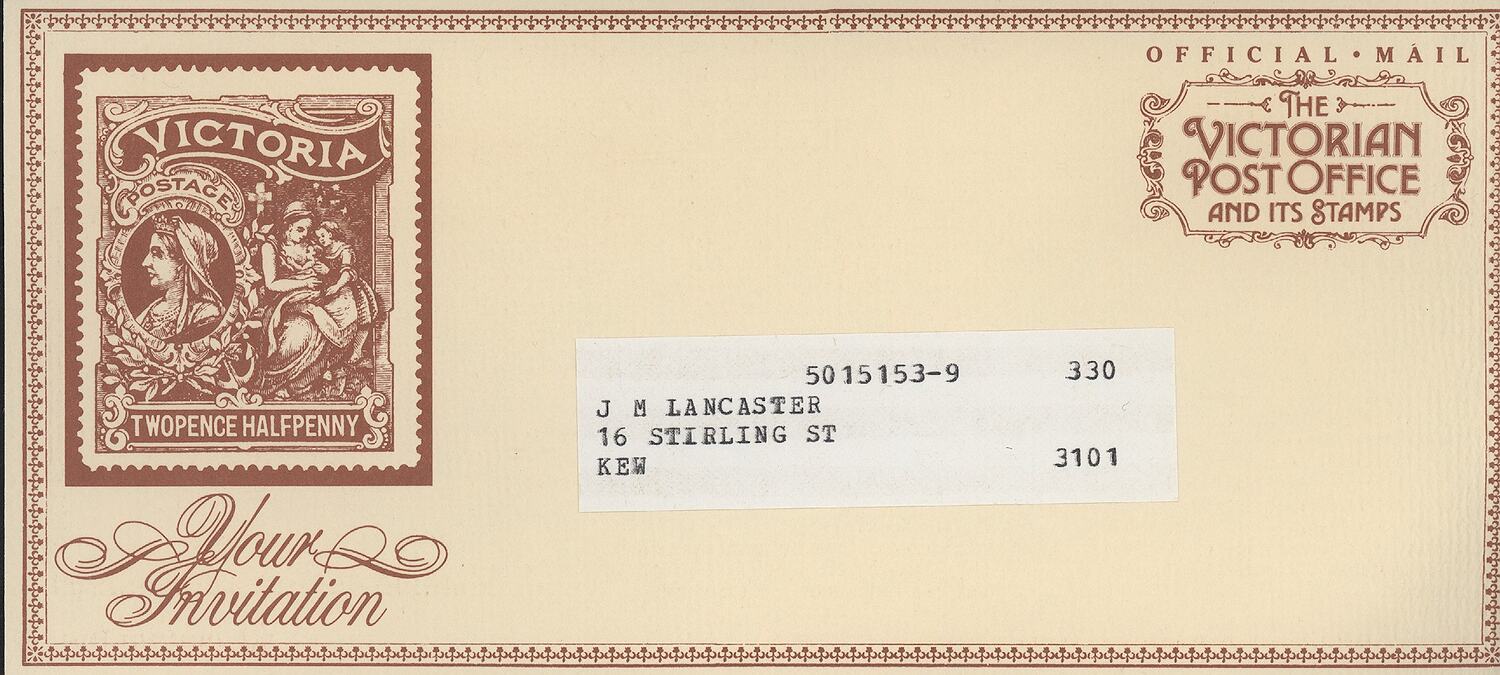 Invitation - 'The Victorian Post Office & Its Stamps', Australia Post ...