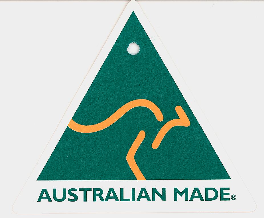 Swing Tag - Australian Made Logo, Green & Gold, circa 1986-1998