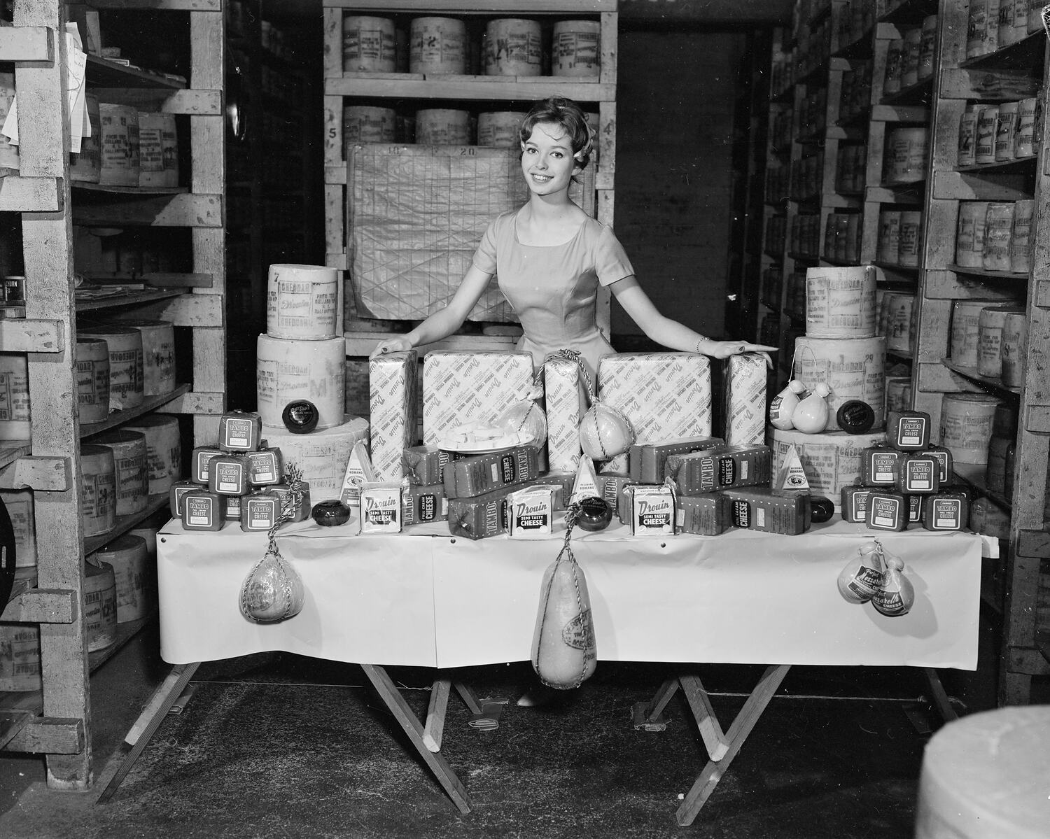 Negative - K. L. Ballantyne, Woman with Cheese Display, Port Melbourne ...