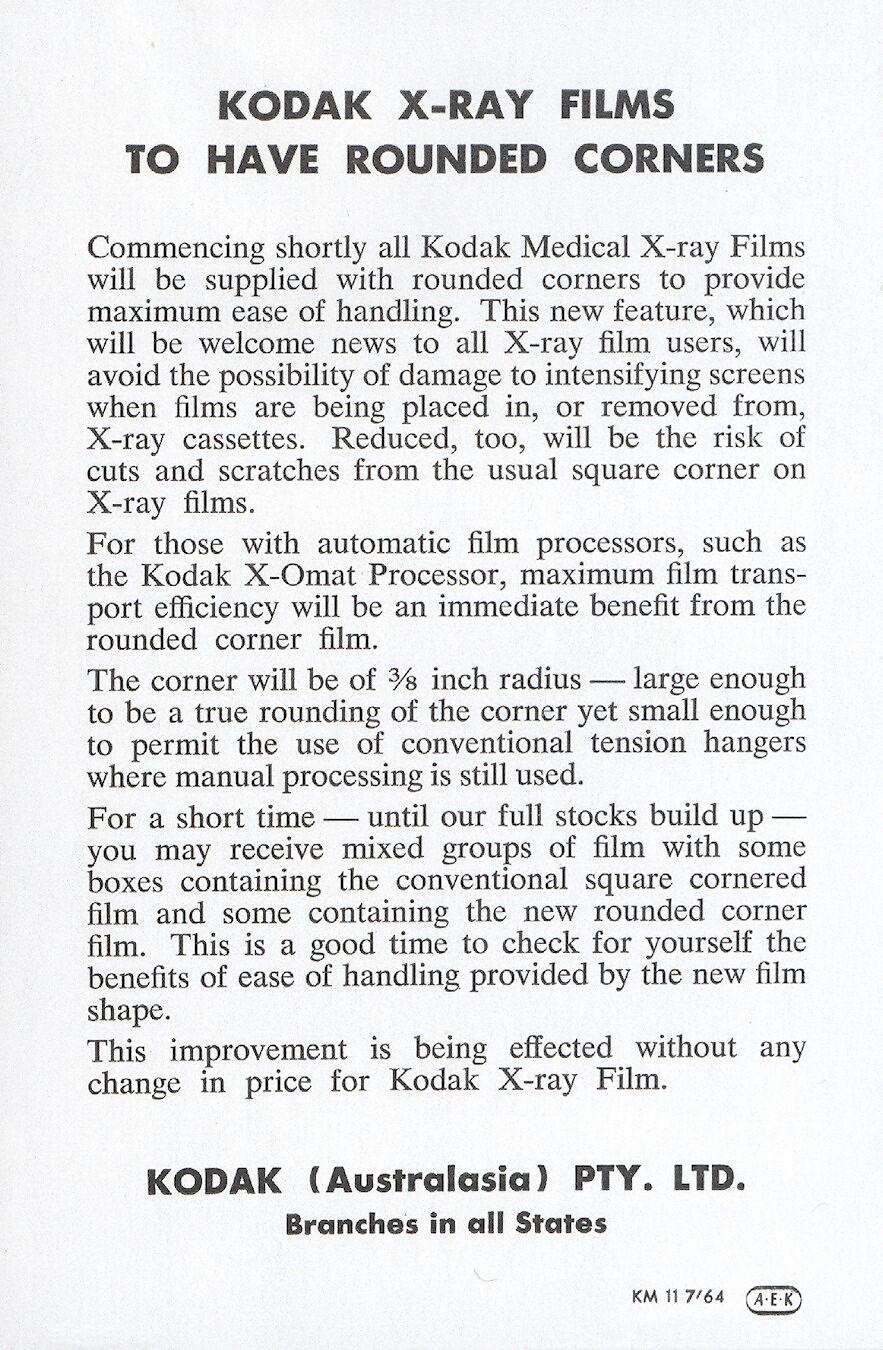 Publicity Flyer - Kodak (Australasia) Pty Ltd, 'Kodak X-Ray Film To ...