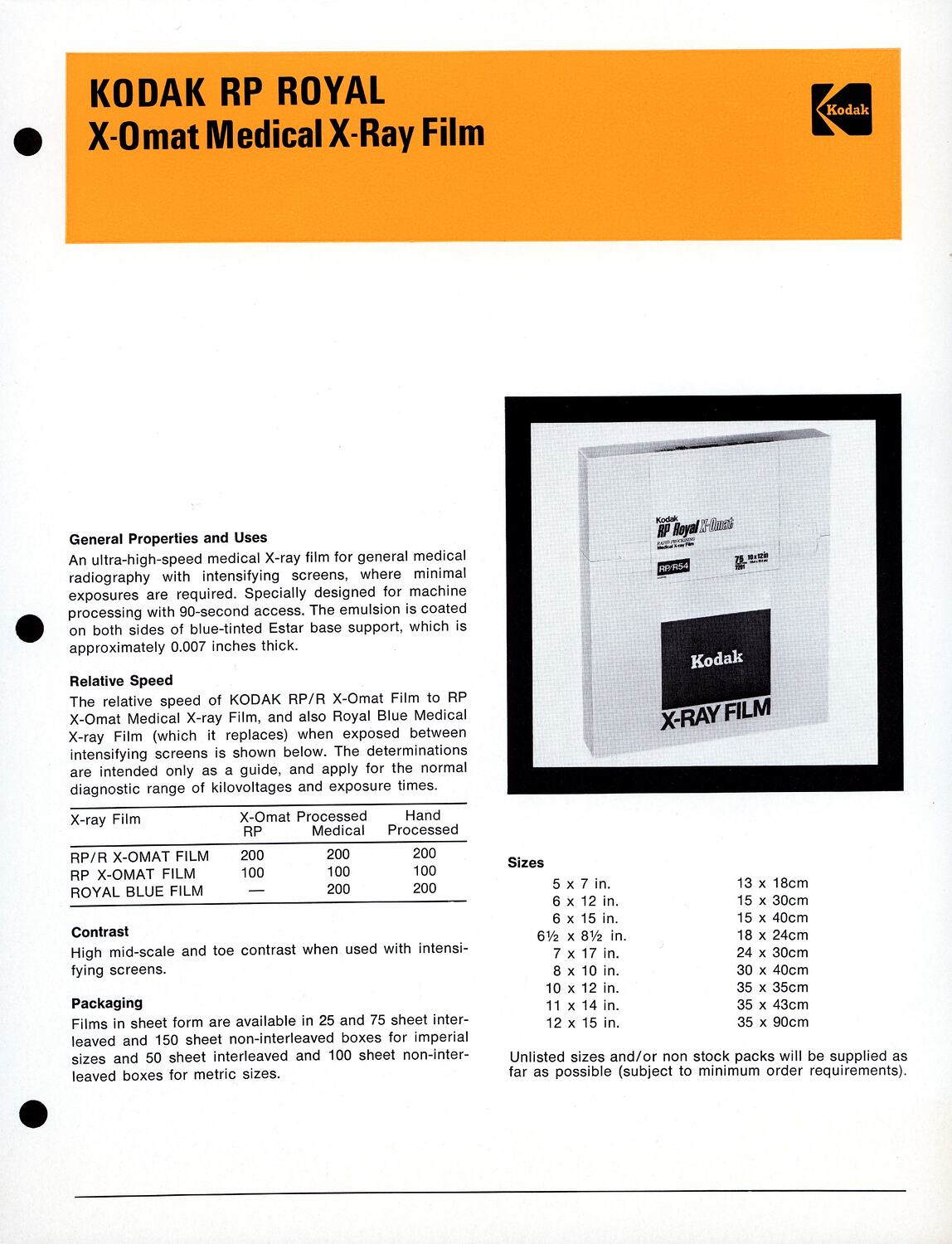 Publicity Flyer - Kodak (Australasia) Pty Ltd, 'Kodak RP Royal X-Omat ...
