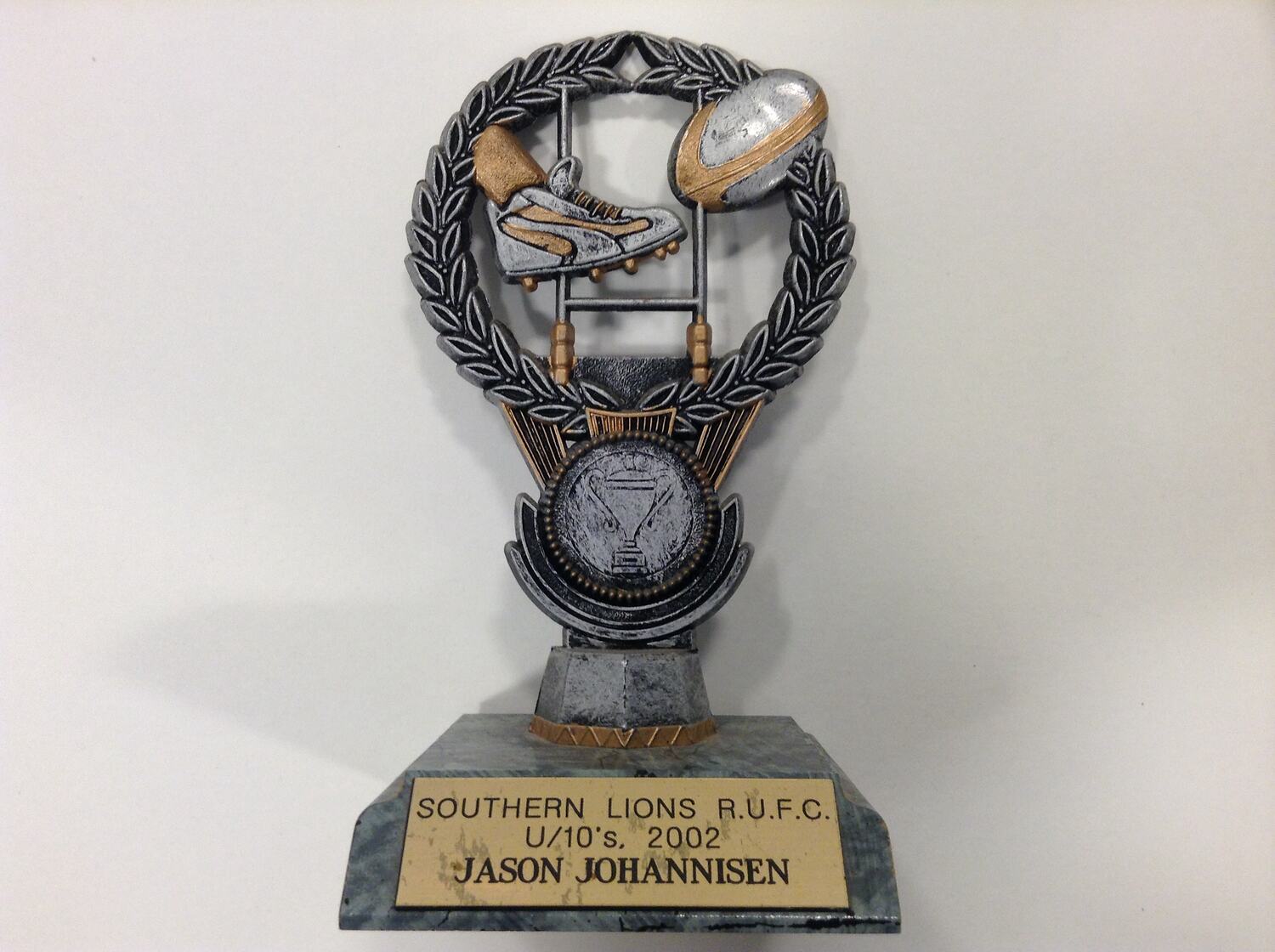 Trophy - Southern Lions Rugby Club Under Tens, Jason Johannisen, Perth ...